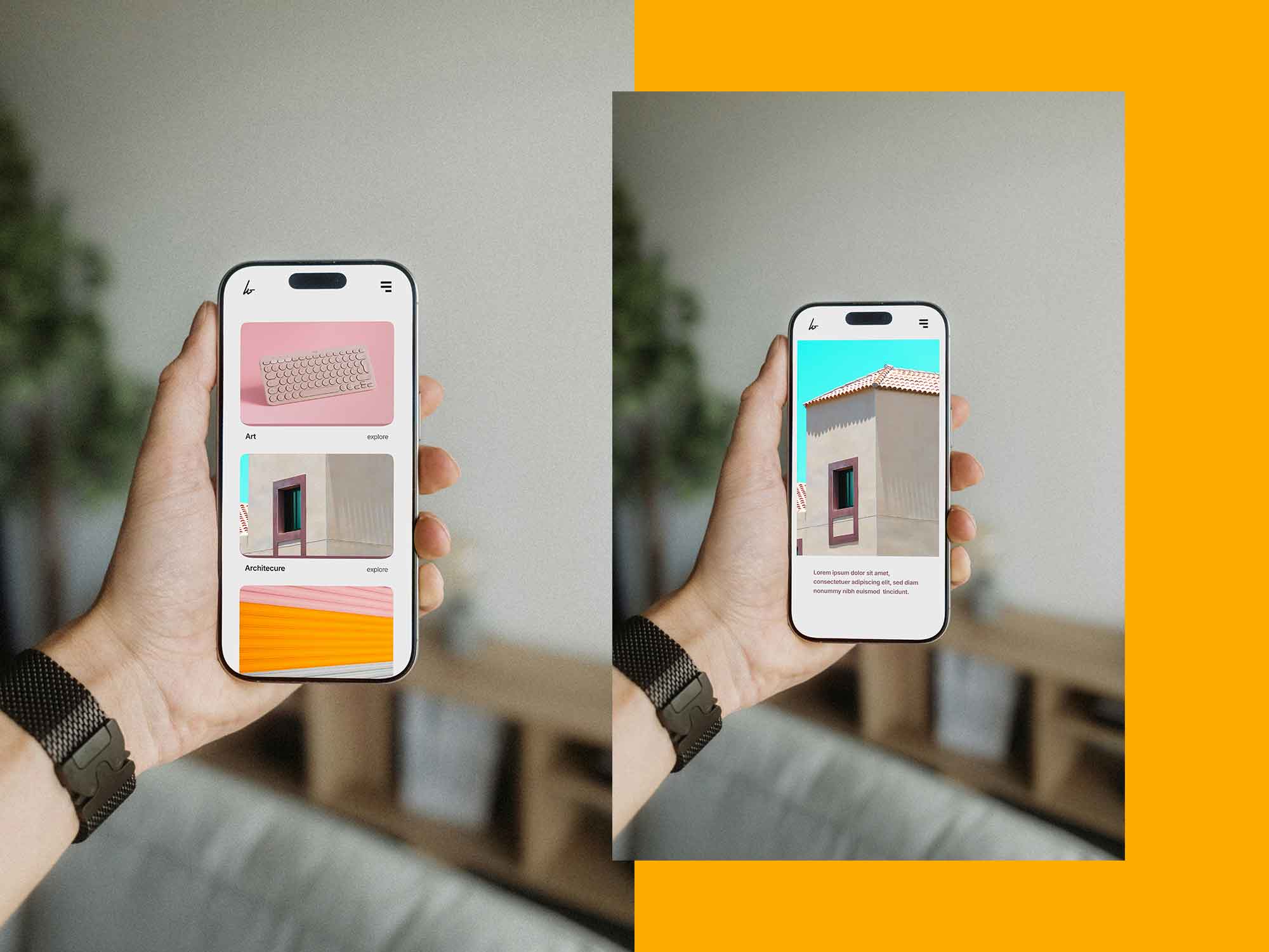 Photo-Based iPhone 16 Mockup - Graphics Gaga